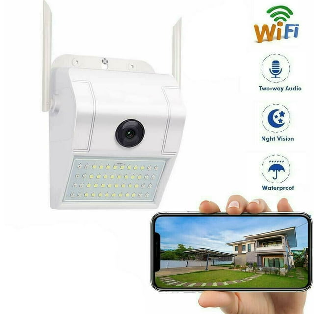 AAOMASSR Wireless HD Floodlight Security Camera Built-in Siren Alarm ...