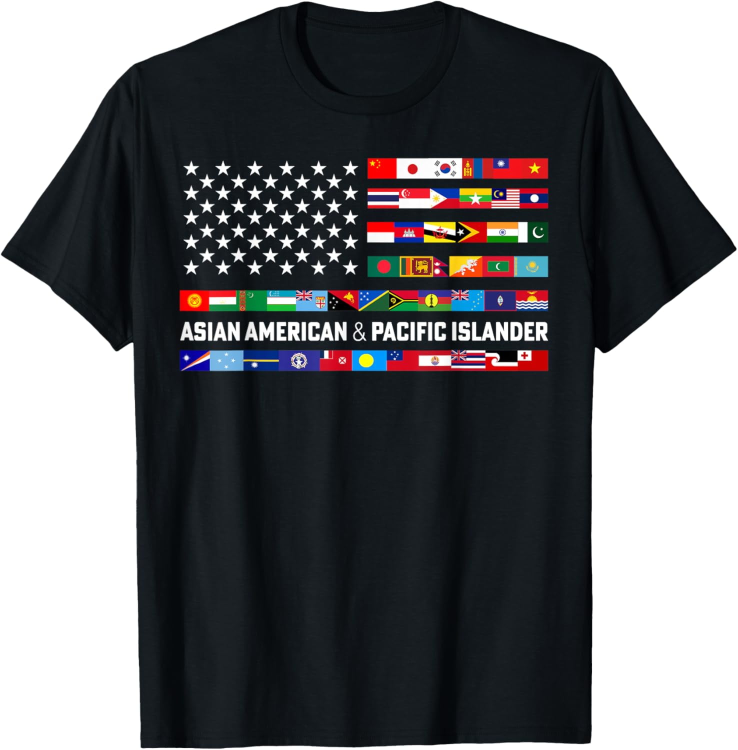 AAPI Asian American and Pacific Islander USA Flag 2024 T-Shirt ...