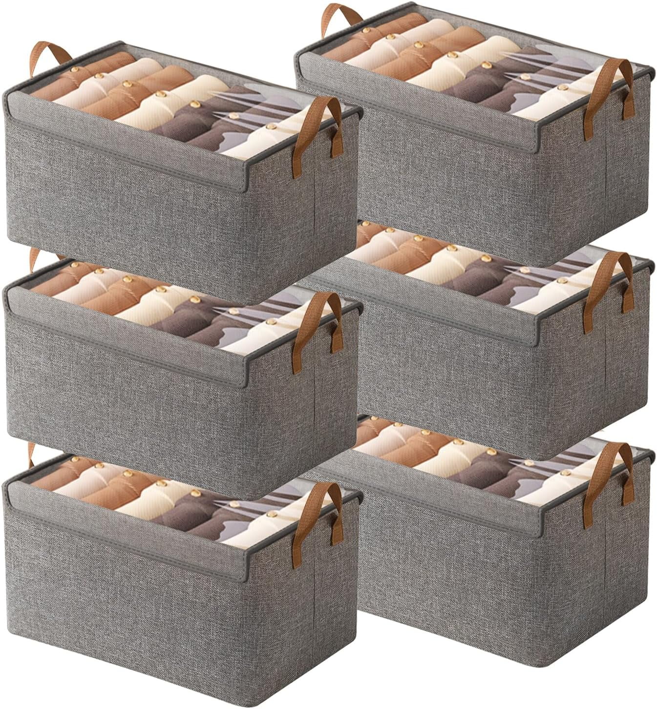 AARAINBOW 4 Pcs Closet Clothes Organizer with Handle, Closet Shelf ...