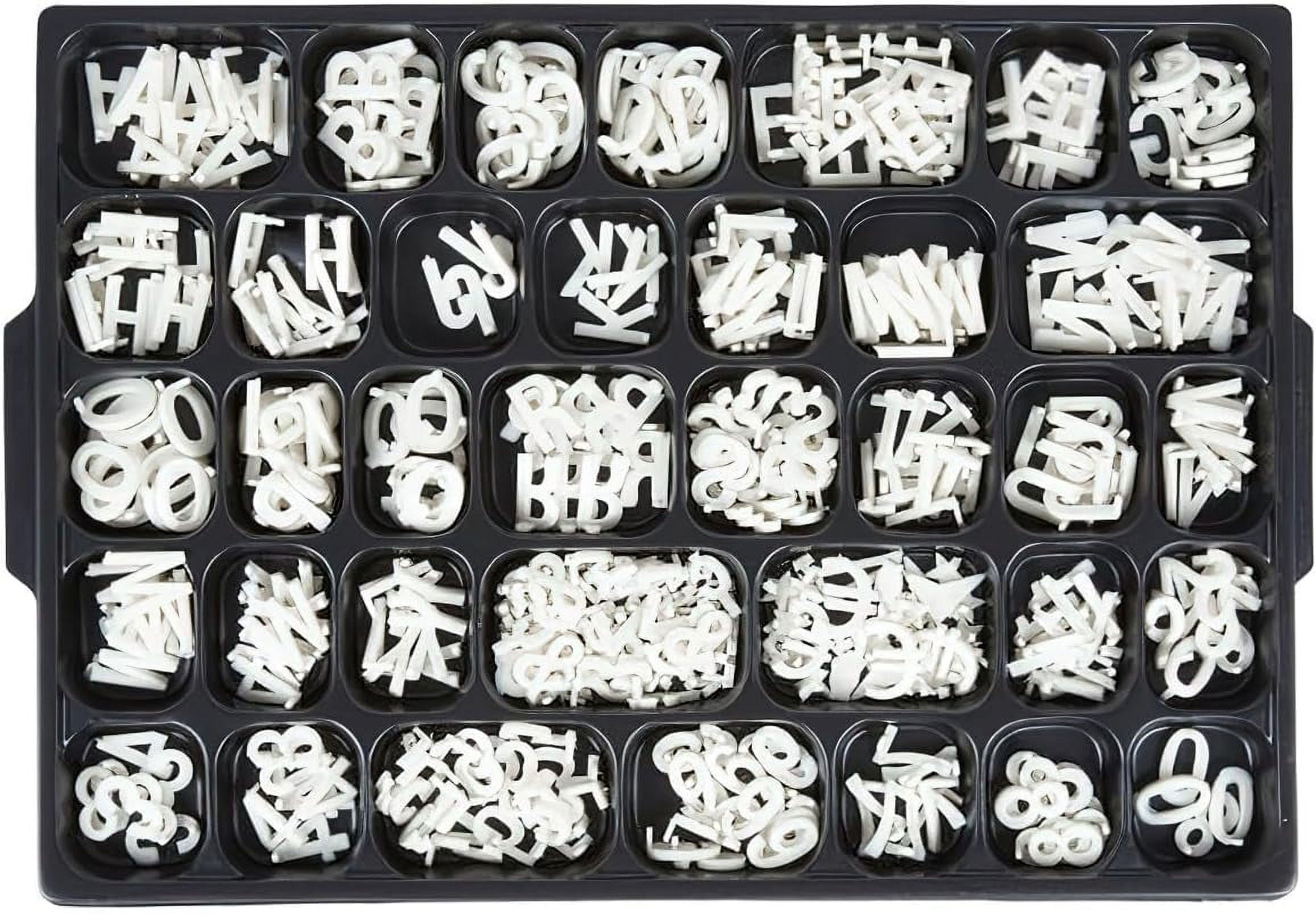 AARCO HF.75 Helvetica 3/4" Universal Single Tab Letter and Number Set ...