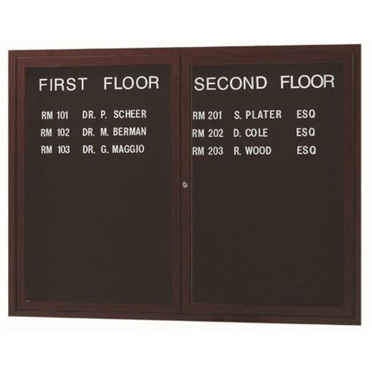 AARCO Products ADCWW3648R Aluminum Frame Wood Look (Walnut) Enclosed ...