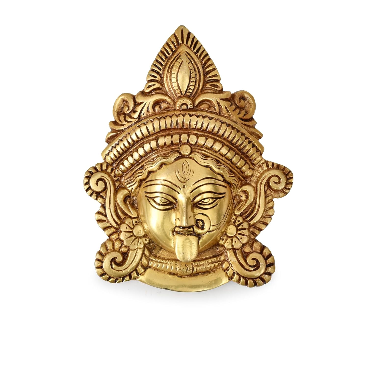 AARGKRAFT Brass Wall Hanging Kali Maa Face Statue Handcrafted Indian ...