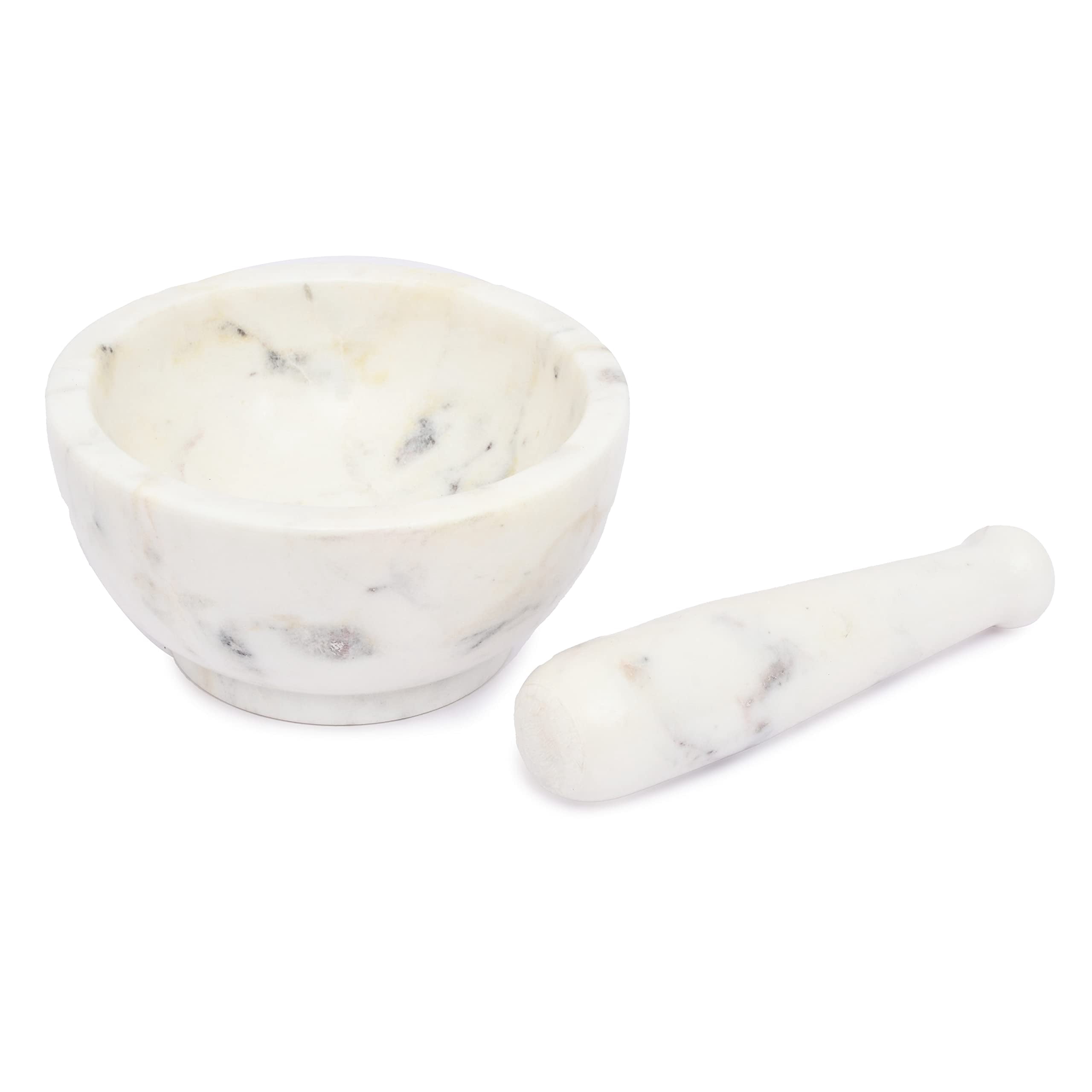 AARGKRAFT White Natural Stone Mortar And Pestle Set/Spice, Medicine ...