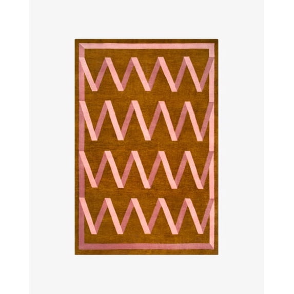 AARISH RUGS Amber Handmade Modern Folding Ribbon Hand Tufted Wool Area ...