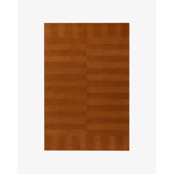 AARISH RUGS Handmade Modern Lux 2 Funkis Design Burnt Orange Hand ...
