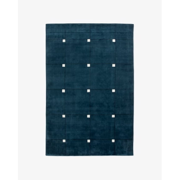 AARISH RUGS Handmade Modern Milano Teal Bold Geometric Design Hand ...