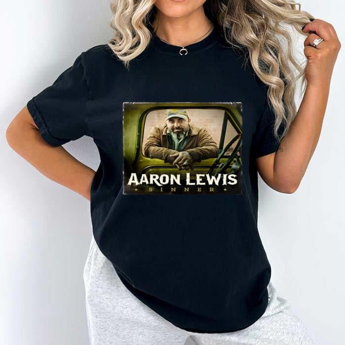 AARON LEWIS Sinner Country Rock Music Album Comfort Color T-Shirt, for ...