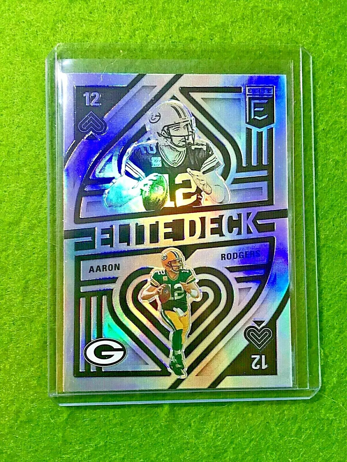 AARON RODGERS SILVER PRIZM ELITE DECK CARD Green Bay PACKERS 2021 ...