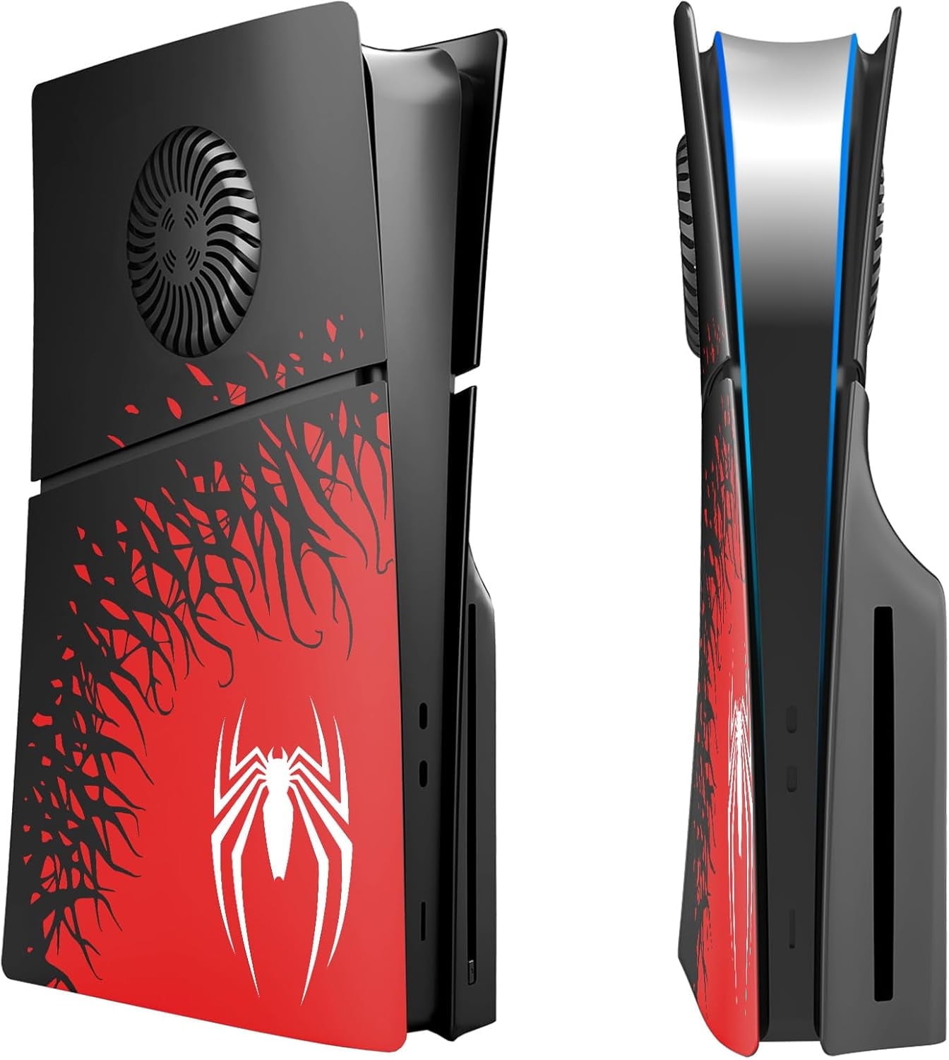 AARONMEI Cover Plates for PS5 Slim Spider Pattern ABS Faceplate Shell ...