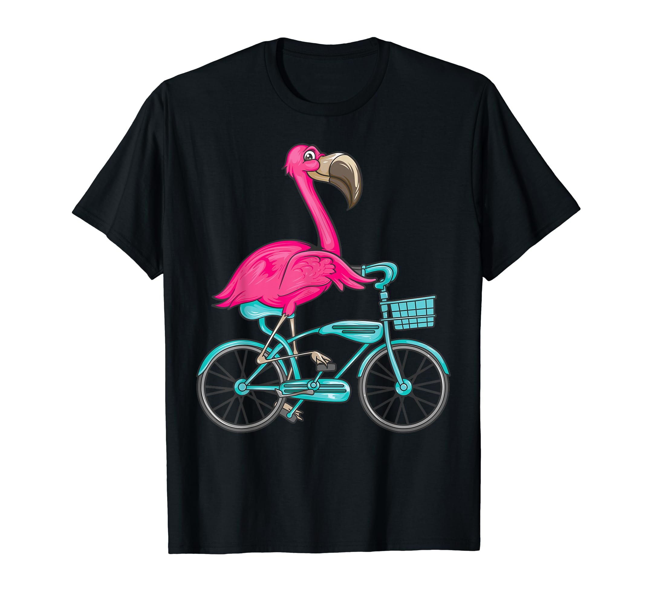 AAXMLBQ Flamingo Riding A Bicycle | Cool Bikers Funny Bike Bird Gift,Premium Tee Shirt-4XL ...