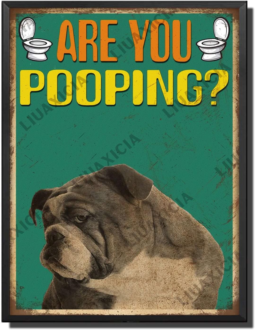 AAXTinsing Rustic Metal Decor Vintage are You Pooping Funny Dog ...