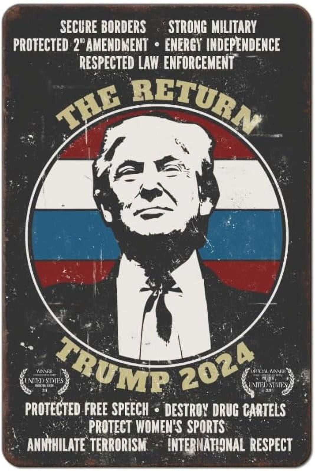 AAXTinsing Vintage The Return Trump 2024 Aluminium Metal Tin Sign 8x12 ...