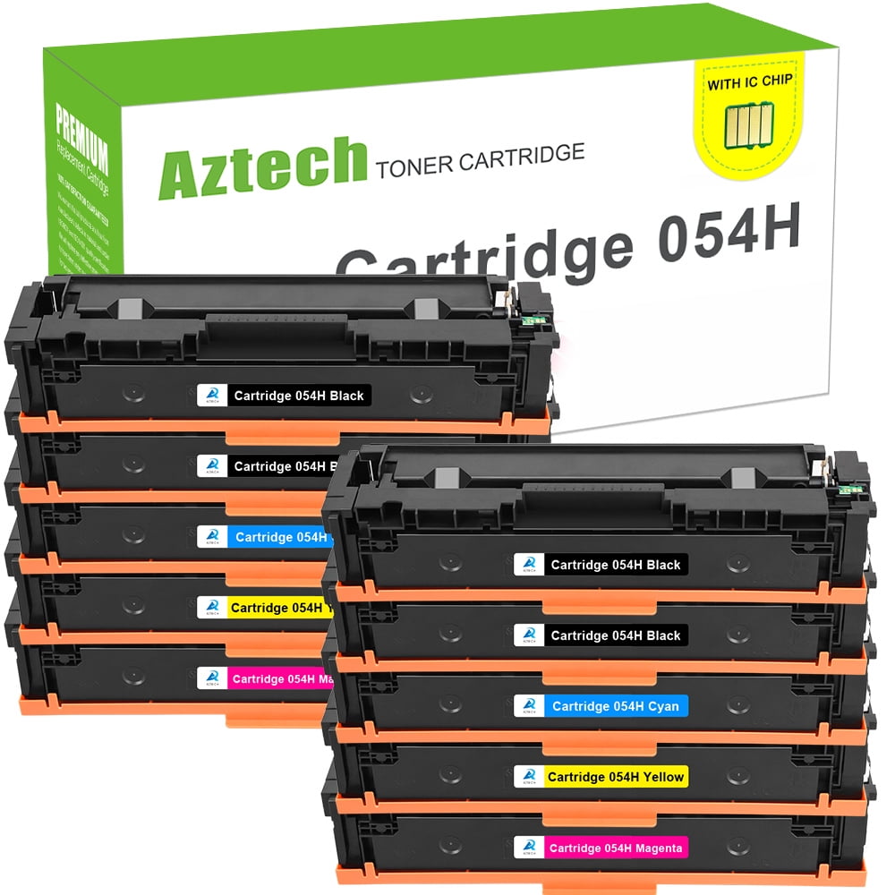 AAZTECH 10-Pack Compatible Toner Cartridge with Chip for Canon 054H ...