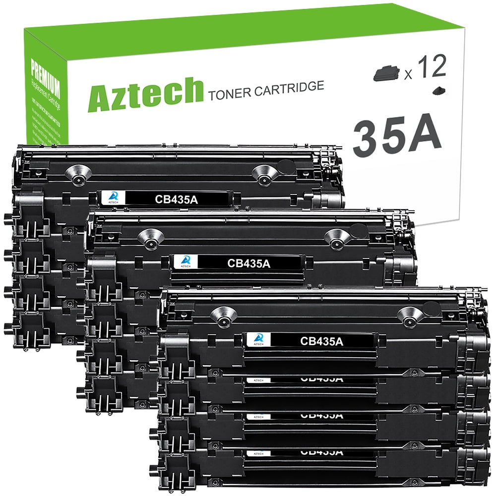 AAZTECH 12-Pack Compatible Toner Cartridge for HP CB435A 35A for ...