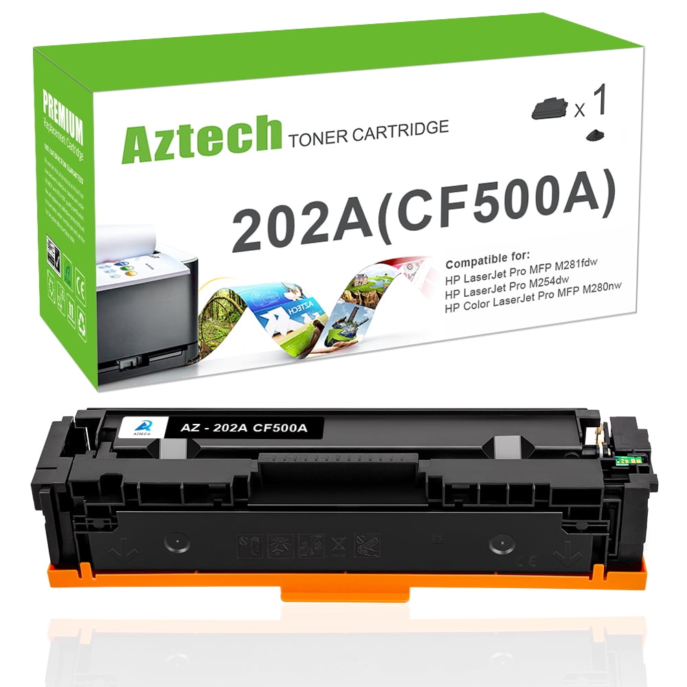 Aztech 202A Black Toner Cartridge, Compatible with HP CF500A CF500X, 1 ...