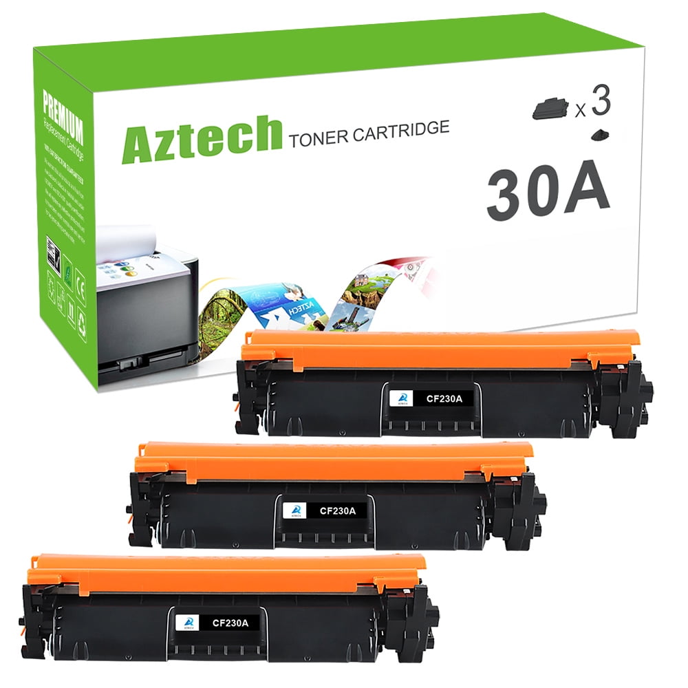 AAZTECH 3-Pack Compatible Toner Cartridge for HP CF230A 30A Laserjet ...