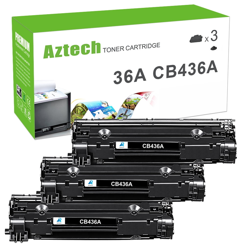 AAZTECH 3-Pack Compatible Toner Cartridge for HP CB436A CB435A CE285A ...