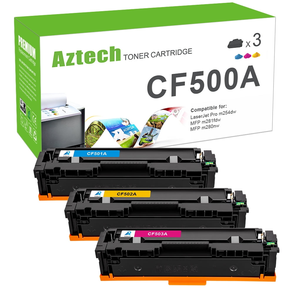 AAZTECH 3-Pack Compatible Toner Cartridge for HP CF502A 202A Printer ...
