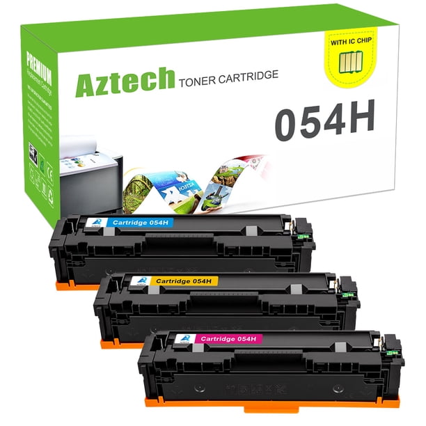 AAZTECH 3-Pack Compatible Toner Cartridge with Chip for Canon 054H ...