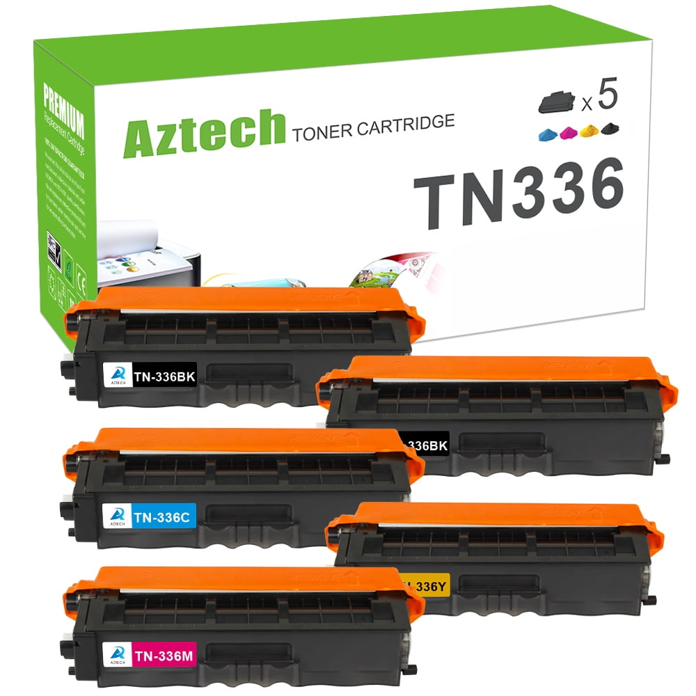 5-Pack TN336 Toner Cartridge for Brother MFC-L8600CDW, MFC-L8850CDW, HL ...