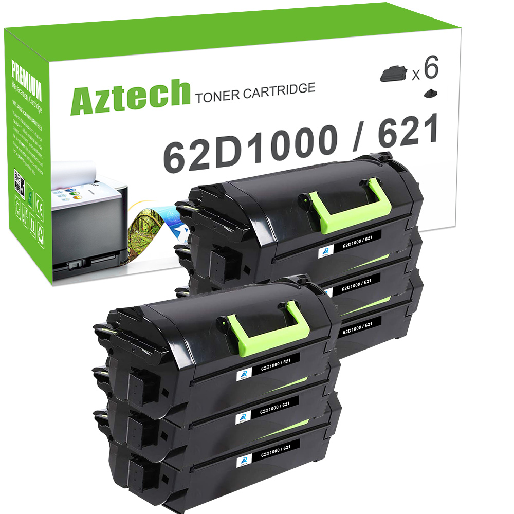 AAZTECH 6-Pack Compatible Toner Cartridge for Lexmark 52D1H00 MS812dn ...