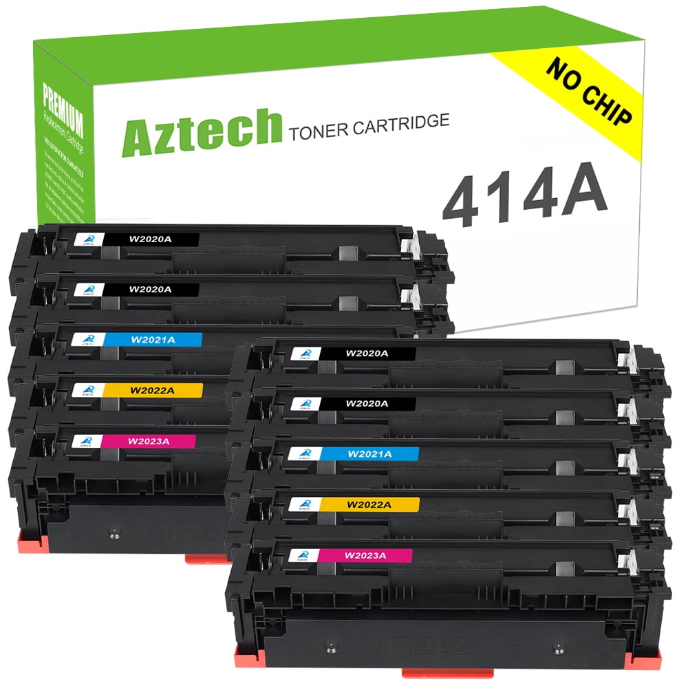 AAZTECH NO Chip 10-Pack Compatible Toner Cartridge for HP W2020A 414A ...
