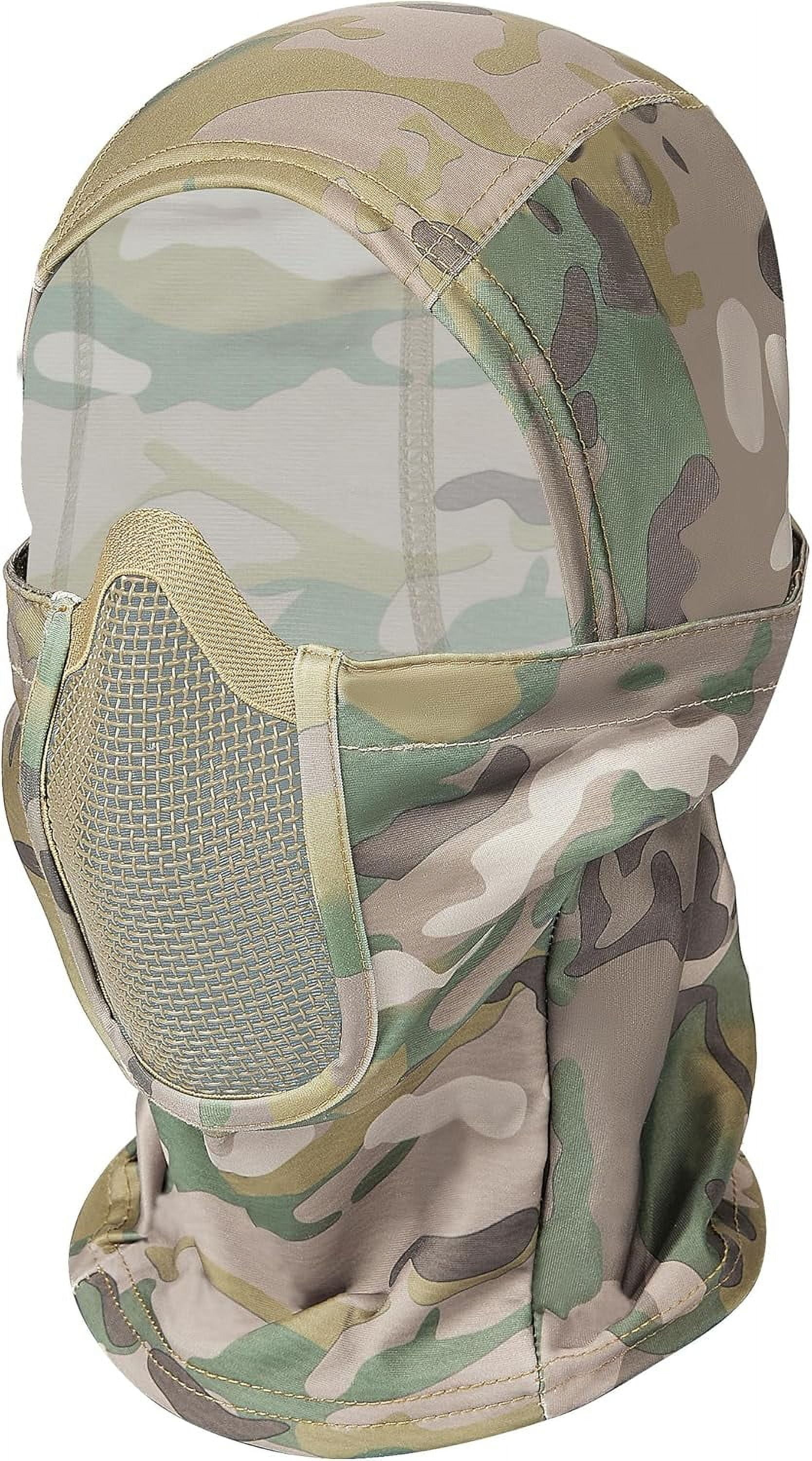AAZZ Balaclava Mesh Mask, Ninja Tactical Mask with Full Face Protection ...