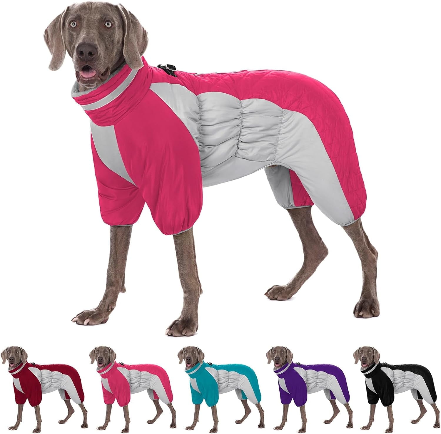AAZZ Fullbody Dog Coat Warm Fleece Dog Jacket, Windproof Dog Winter ...