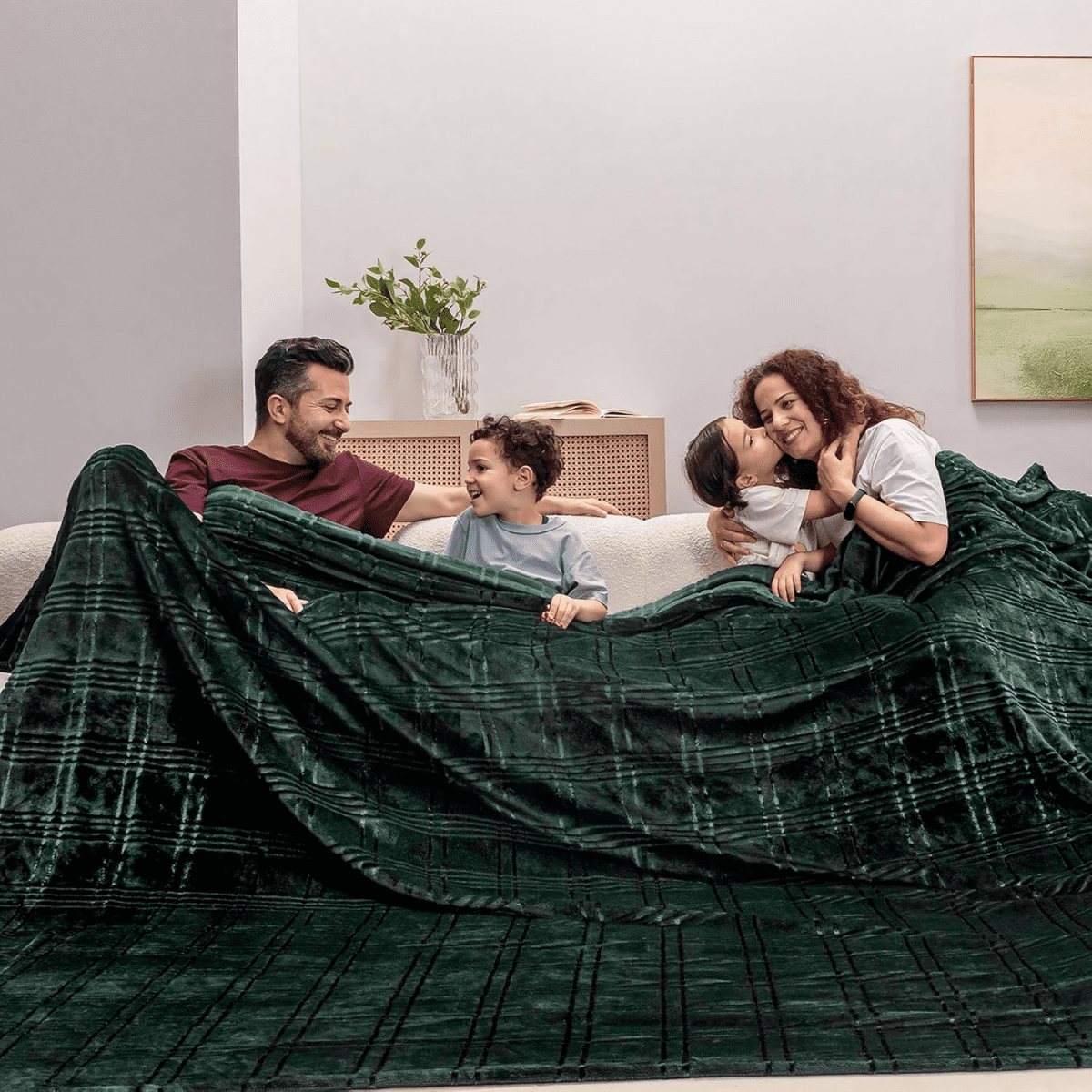 AAZZ Oversized King Fleece Blanket 106" x 78.7", Soft Cozy Warm Giant ...