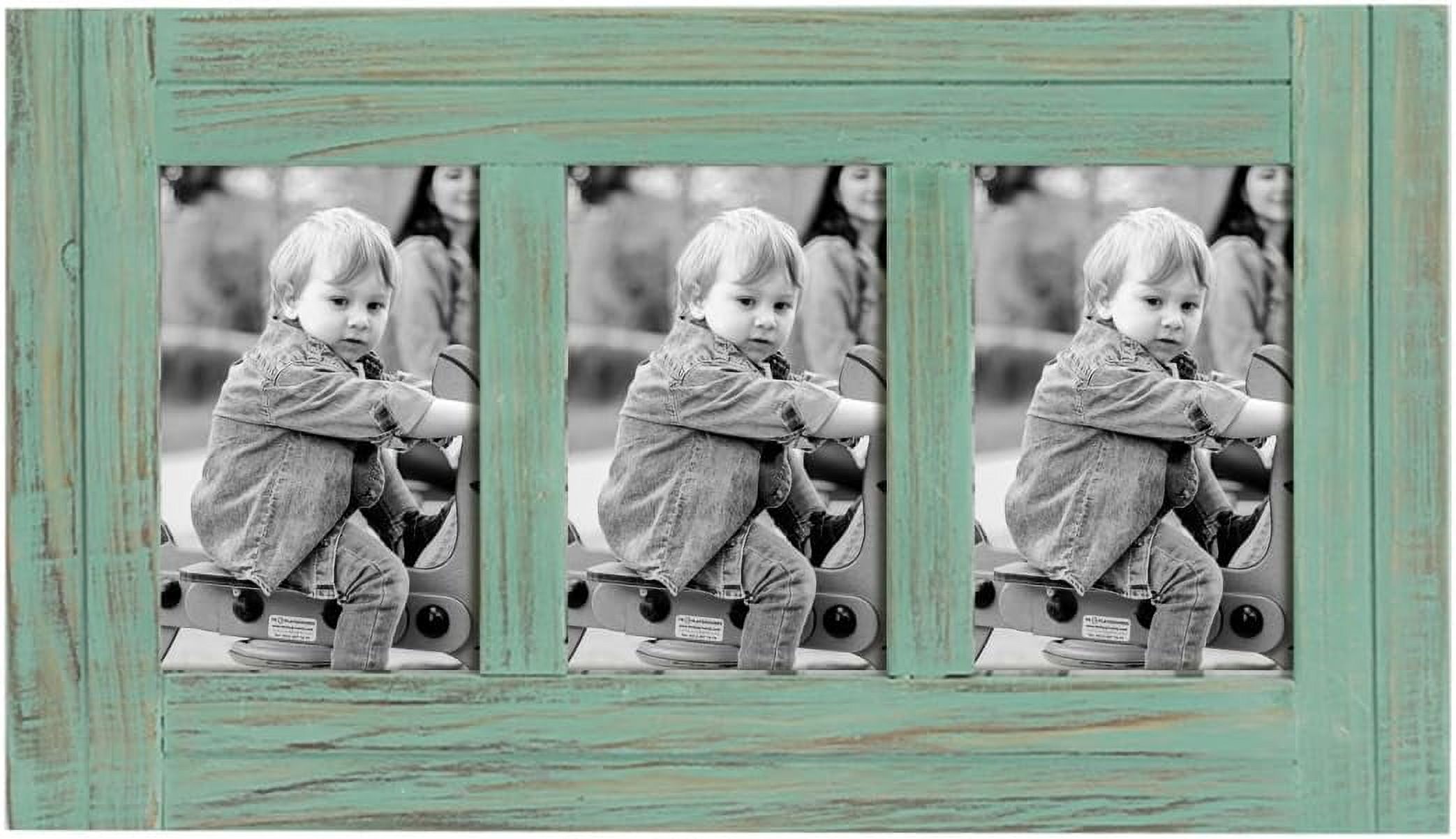 AAZZ Rustic Picture Frame 3 Folding 5X7 Triple Hinged Photo Frame ...