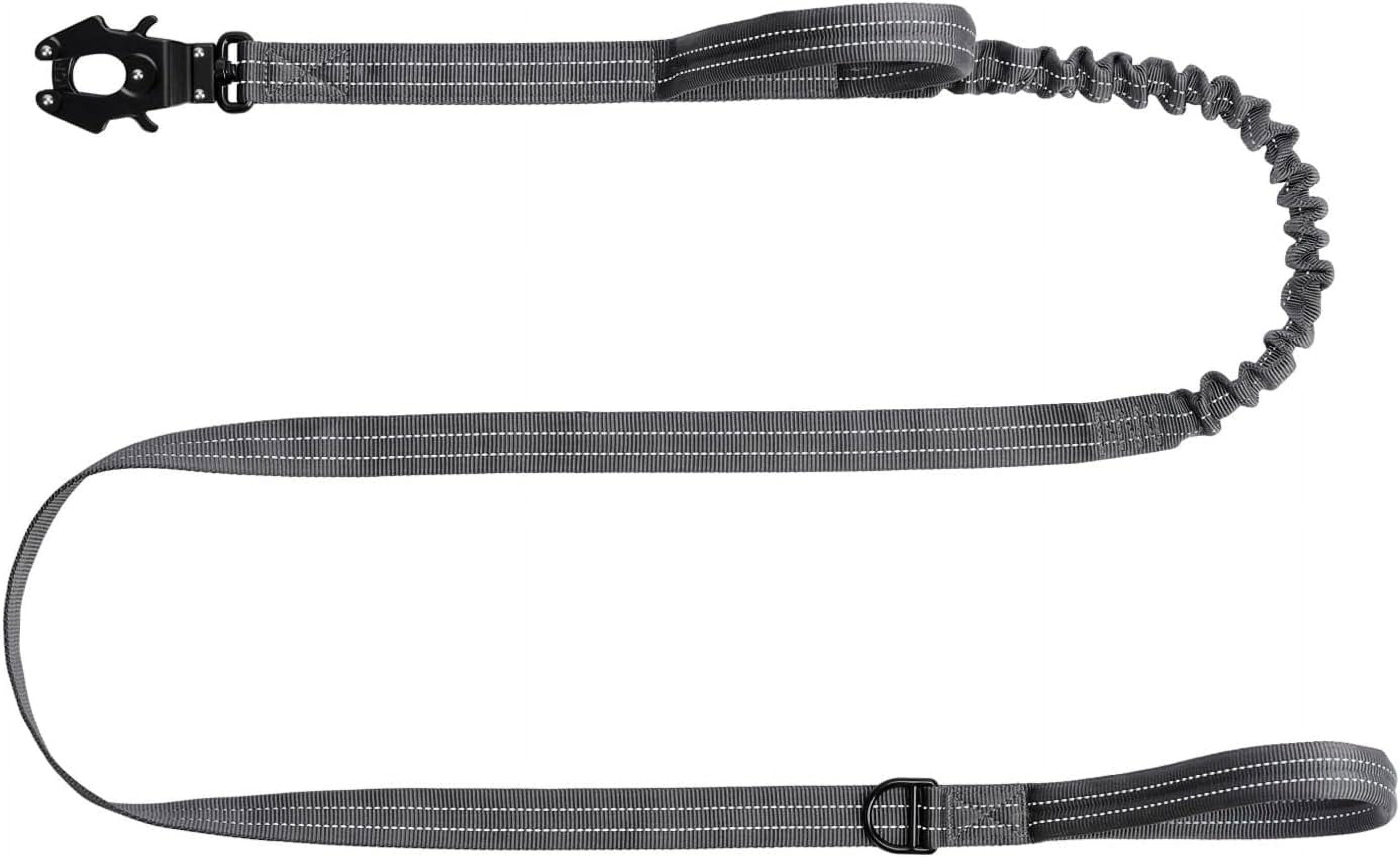 AAZZ Tactical Dog Leash,K9 Training Walking Bungee Lead with 2 Control ...