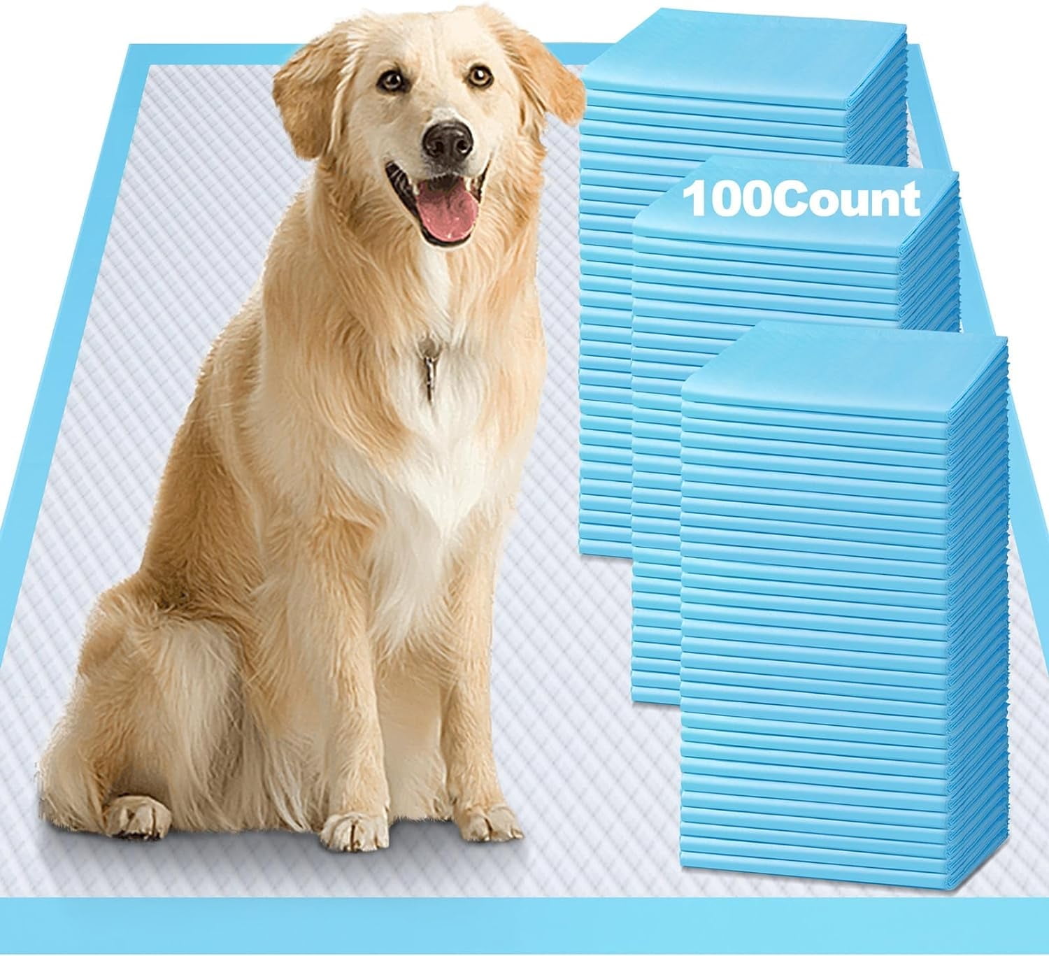 AAZZ XXL Thicken 6 Layers Ultra Absorbent Dog Pee Pads Extra Large Leak ...