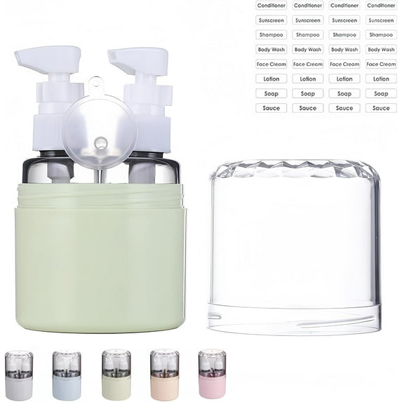 AAmya Mini Shampoo Dispenser Portable Travel Bottle Set, 2-in-1, 3-in-1 ...