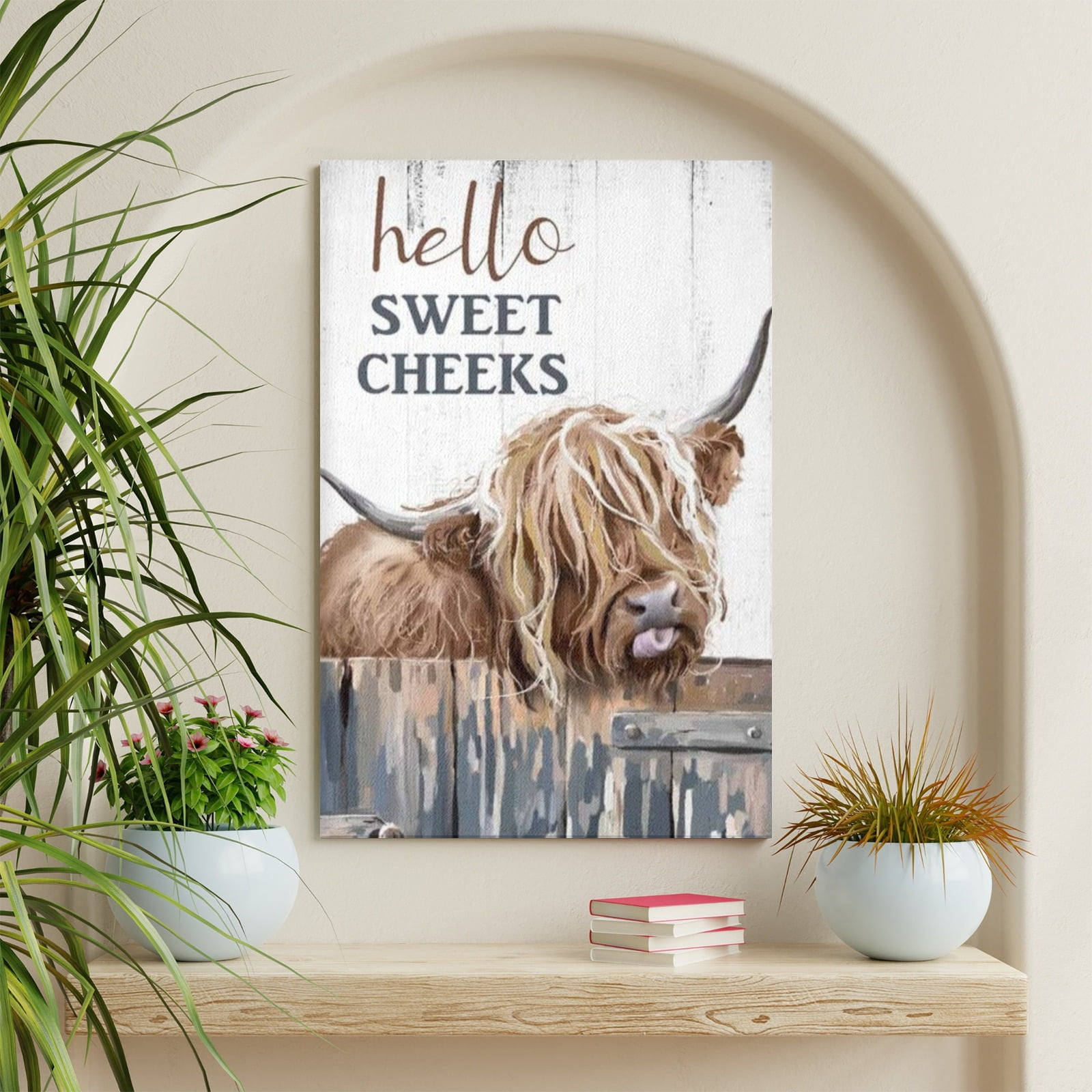 AAposter Highland Cow Pictures Wall Decor Bathroom Decor Cow Paintings ...