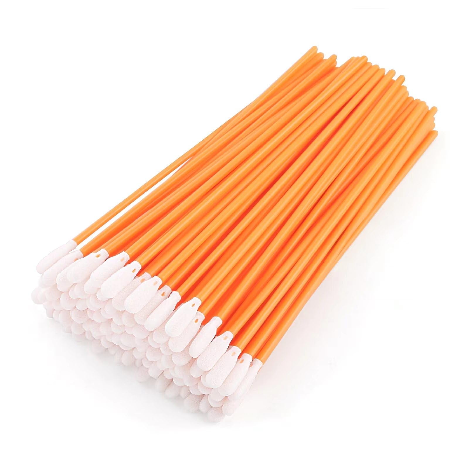 AAwipes Foam Swabs 6.3" (100 pcs, Round Head, Orange) Long Cleanroom ...