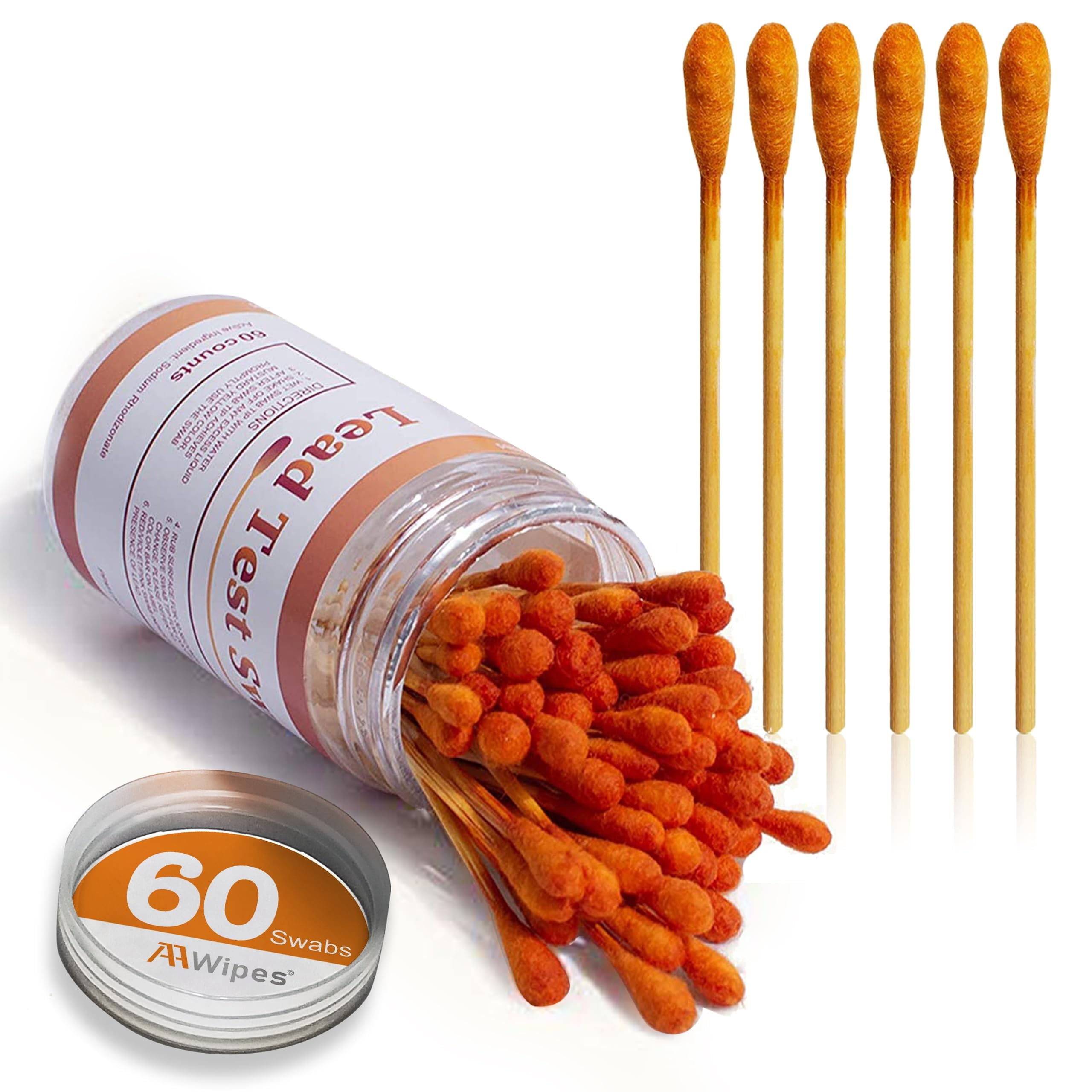 AAWipes Lead Test Swab Kit 60 Count for Paint, Toys, Jewelry, Metal ...