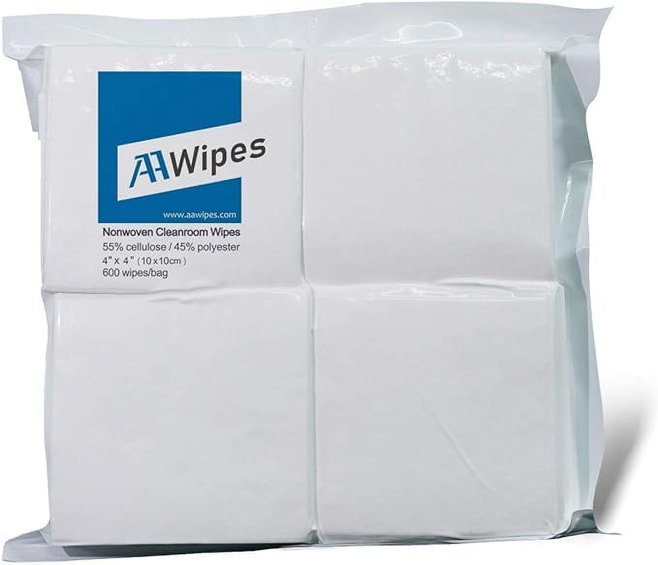 AAwipes No Lint 4 x 4 Wipes – 600-Pack Cleanroom Nonwoven Wipers ...