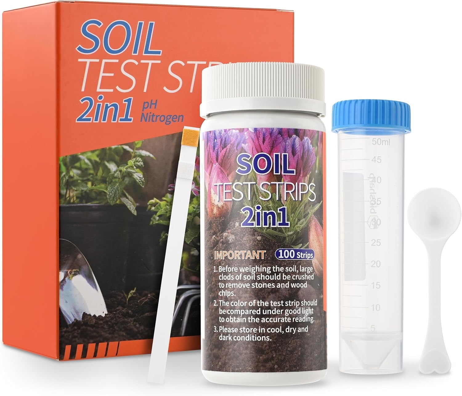AAwipes Soil pH & Nitrogen Test Kits 2 in 1 Soil Testing Kits with Test ...