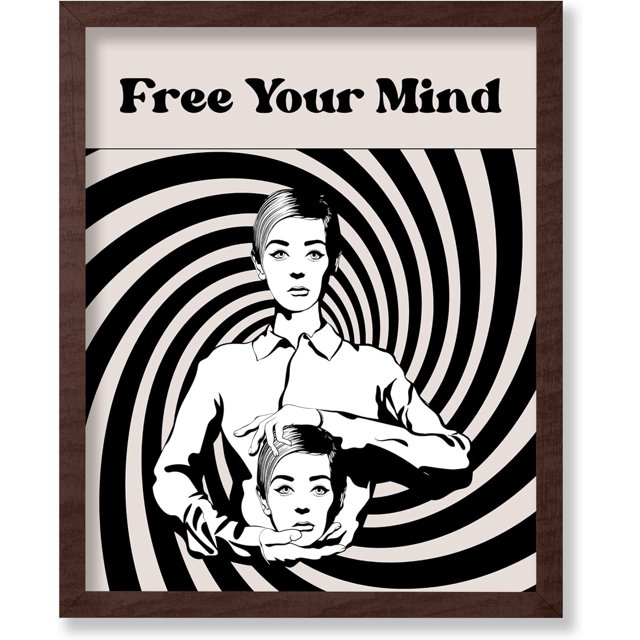 AAxxposter Free Your Mind Poster - Retro Psychedelic Print - Trippy Art ...