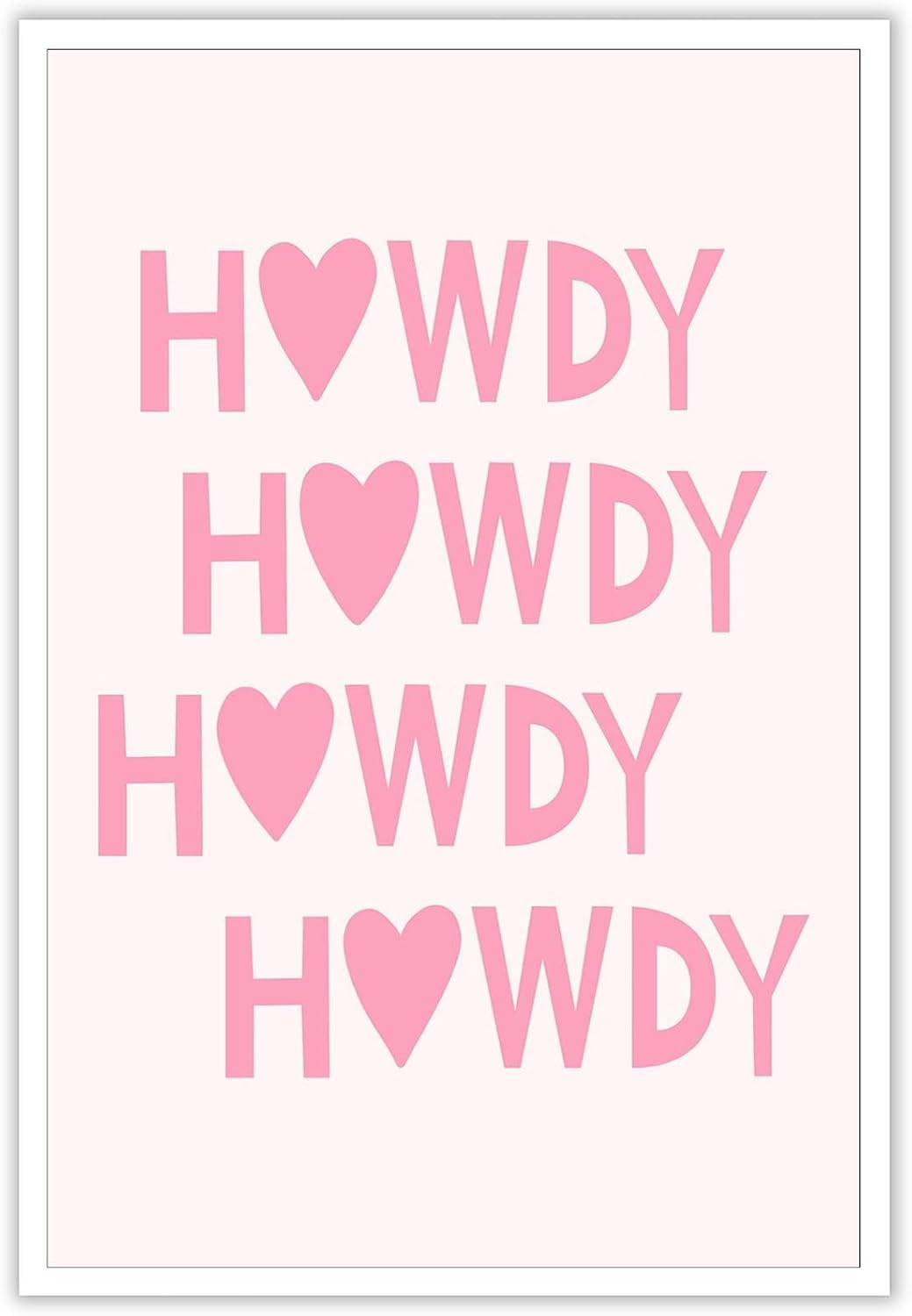 AAxxposter Funky Pink Heart Prints Picture Howdy Poster Positive ...