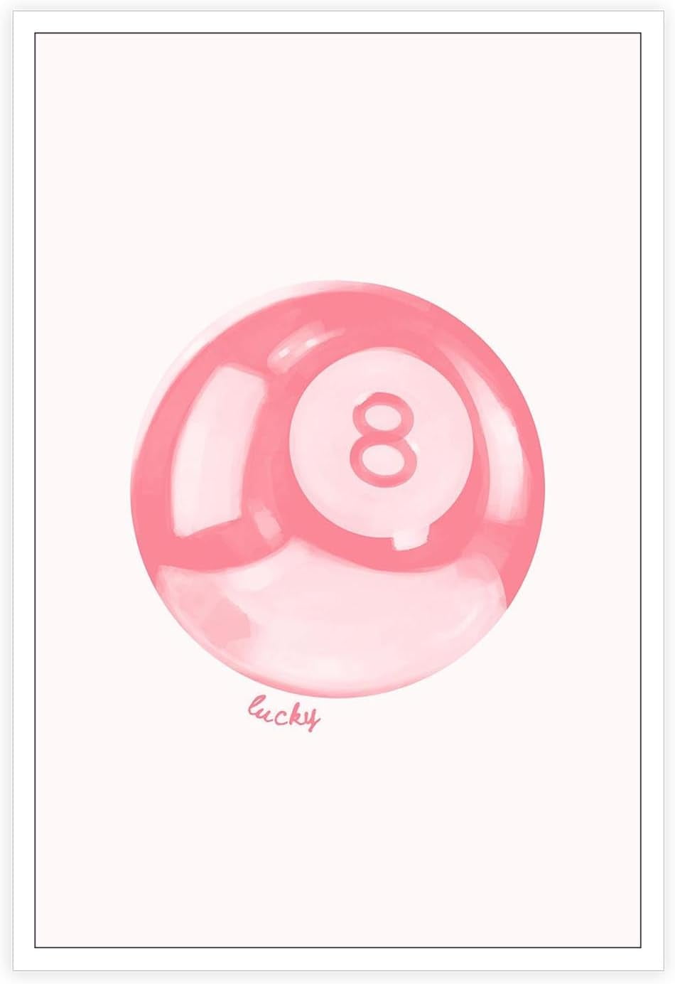 AAxxposter Vintage Pool Ball Print Lucky 8 Ball Canvas Wall Art Retro ...