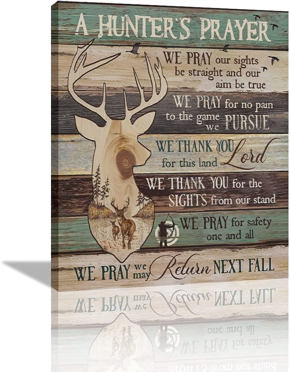 AAzaqTin-A Hunter's Prayer Deer Deer Picture Wall Inspirational Quotes ...