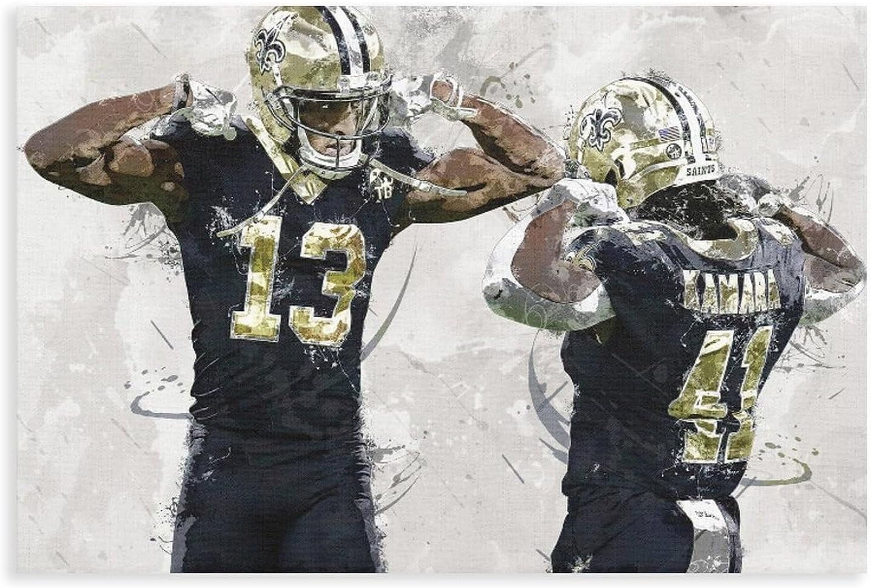 AAzaqTin-Alvin Kamara, Michael Thomas Poster Football Canvas Poster ...