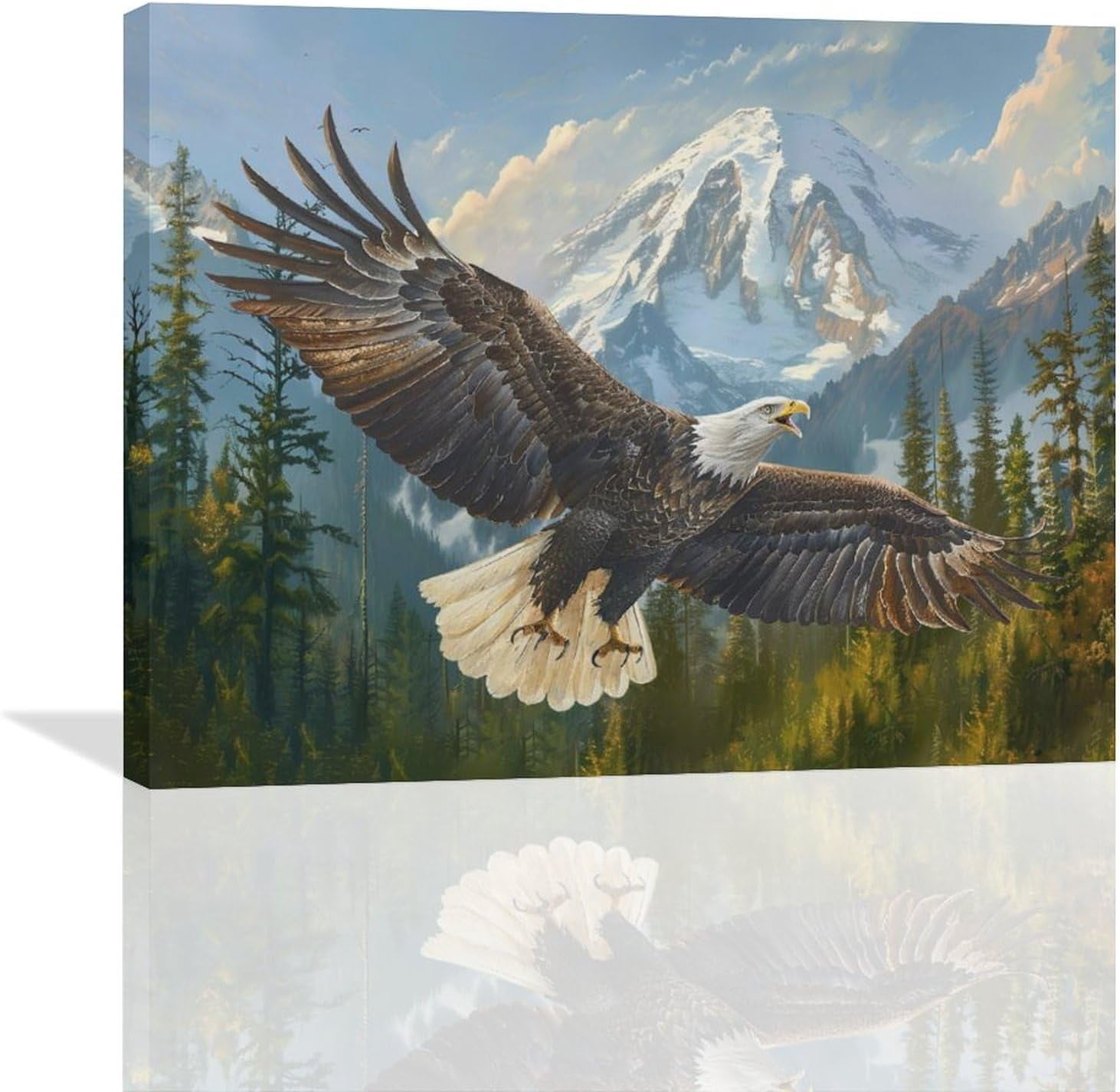 AAzaqTin-American Bald Eagle Wall Art Flying Eagle Canvas Prints ...