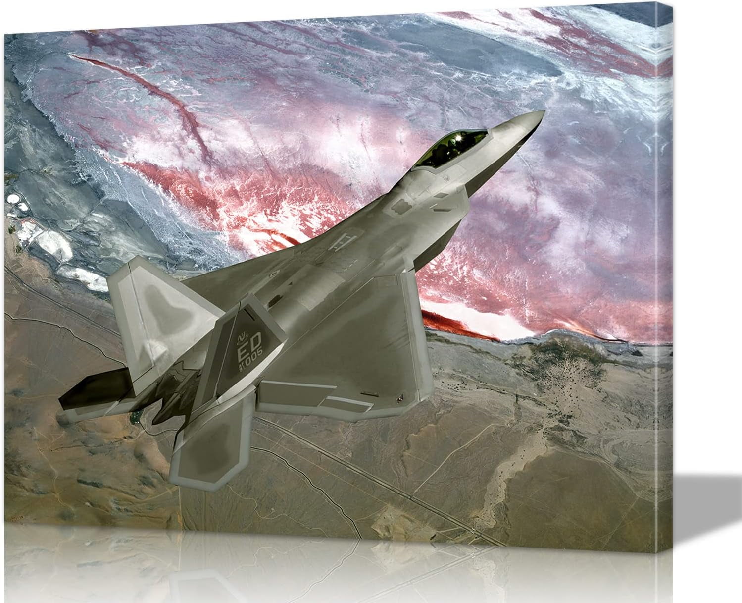 AAzaqTin-Aviation Wall Art F-22 Raptor Fighter Airplane Decor Jets ...