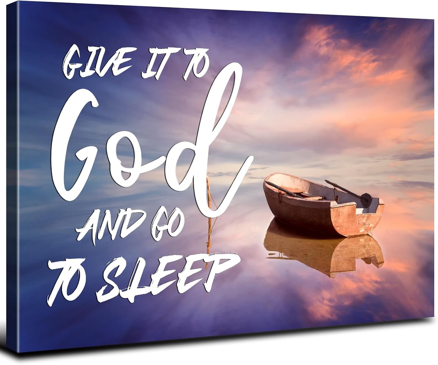AAzaqTin-Beach Christian Wall Decor Give It to God and Go to Sleep ...