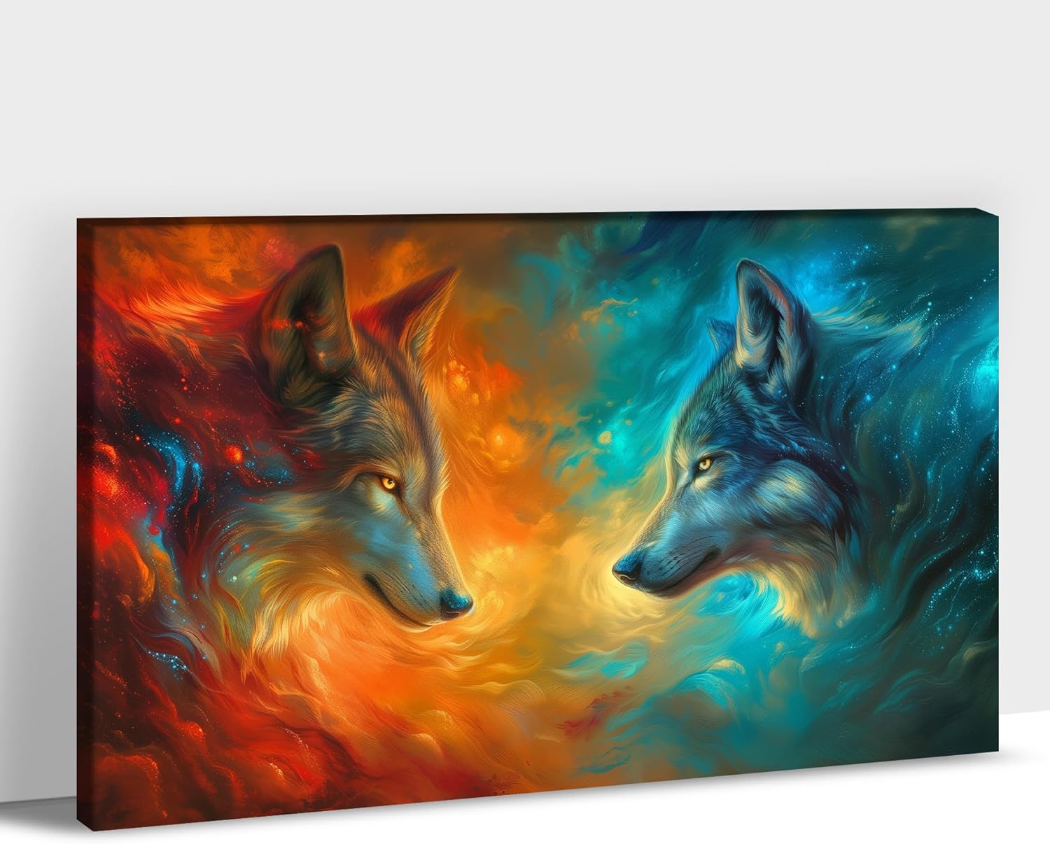 AAzaqTin-Black Wolf Wall Art Decor, Modern Animal Wolf Canvas Wall Art ...