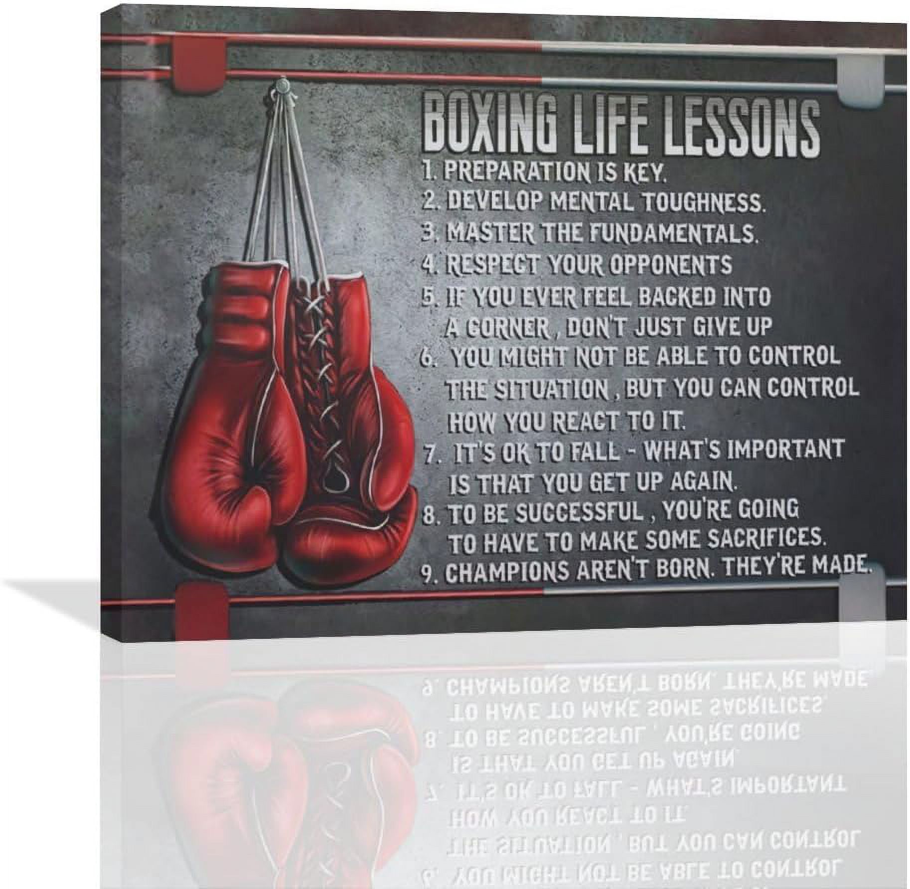 AAzaqTin-Boxing Wall Art Sports Boxing Lessons Pictures Wall Decor ...