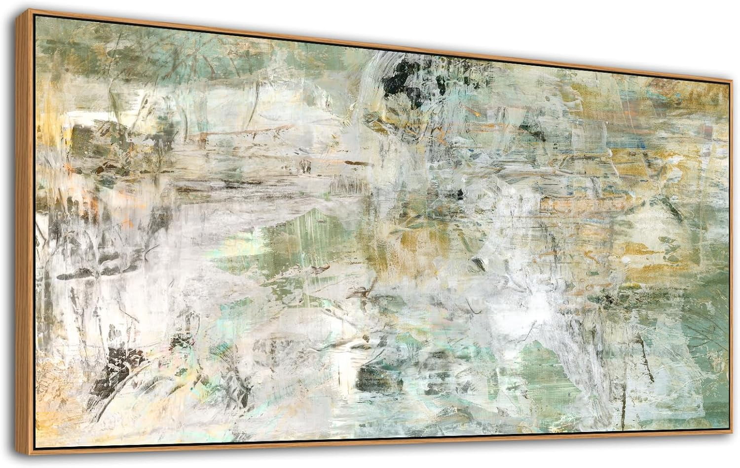 AAzaqTin-Brown Green Abstract Wall Art - Unearthed World Abstract ...