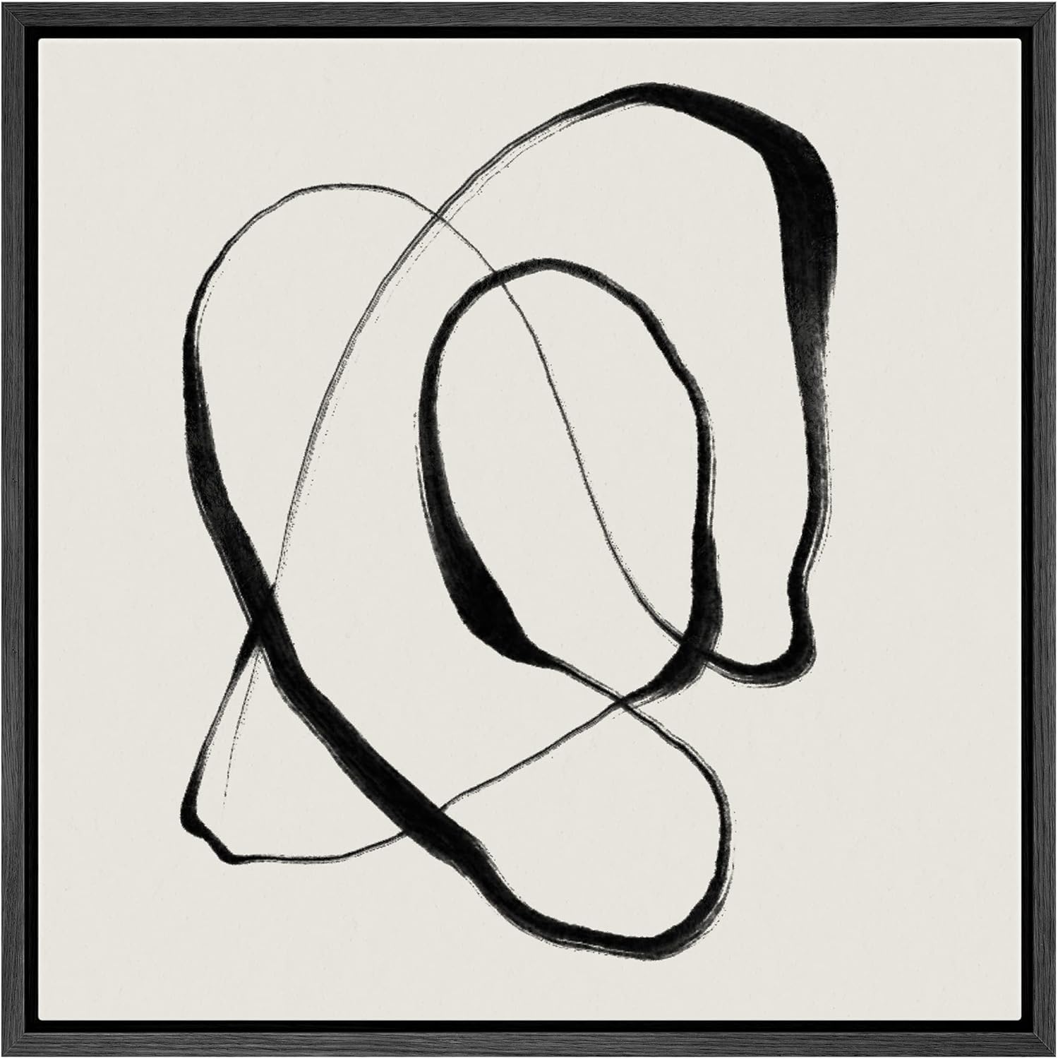 AAzaqTin- Canvas Print Wall Art Paint Stroke Mountain Ocean Landscape Abstract Shapes ...